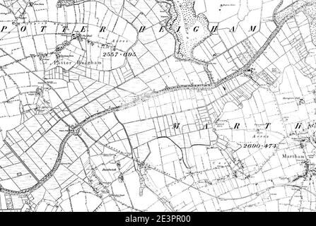Map of Norfolk OS Map name 053-NW, Ordnance Survey, 1883-1897 Stock ...