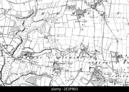 Map of Norfolk OS Map name 054-NW, Ordnance Survey, 1883-1897 Stock ...
