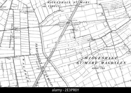Map of Norfolk OS Map name 056-SE, Ordnance Survey, 1883-1897 Stock ...