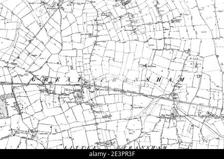 Map of Norfolk OS Map name 048-NE, Ordnance Survey, 1883-1897 Stock ...