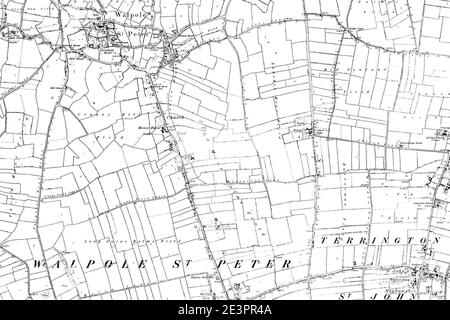 Map of Norfolk OS Map name 044-SE, Ordnance Survey, 1883-1897 Stock ...