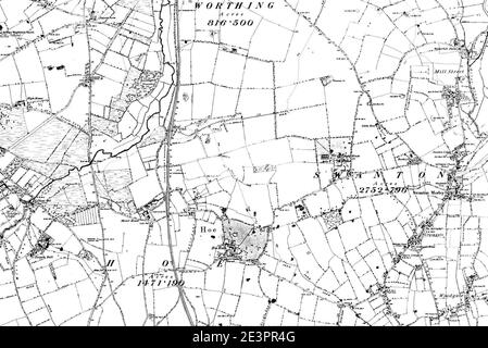 Map of Norfolk OS Map name 049-SE, Ordnance Survey, 1883-1897 Stock ...