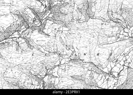 Map of Montgomeryshire OS Map name 019-SE, Ordnance Survey, 1885-1896 ...