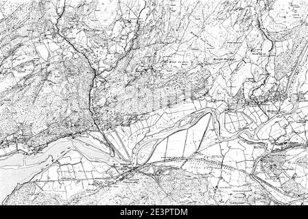 Map of Merionethshire OS Map name 033-NW, Ordnance Survey, 1888-1892 ...