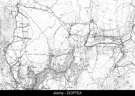 Map of Merionethshire OS Map name 027-NW, Ordnance Survey, 1888-1892 ...