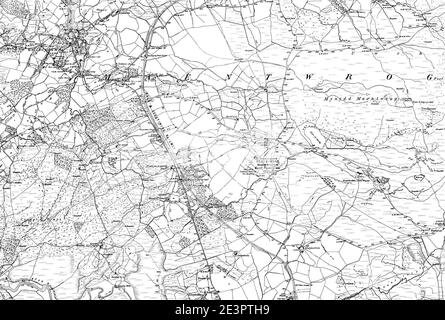 Map of Merionethshire OS Map name 012-SE, Ordnance Survey, 1888-1892 ...