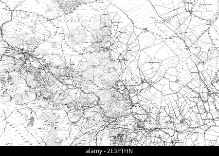 Map of Merionethshire OS Map name 021-SW, Ordnance Survey, 1888-1892 ...