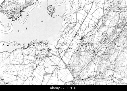 Map of Merionethshire OS Map name 019-SE, Ordnance Survey, 1888-1892 ...