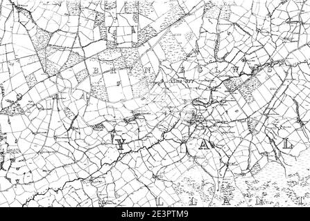 Map of Merionethshire OS Map name 008-SW, Ordnance Survey, 1888-1892 ...