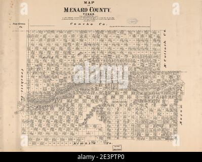Map of Menard County, Texas Stock Photo - Alamy