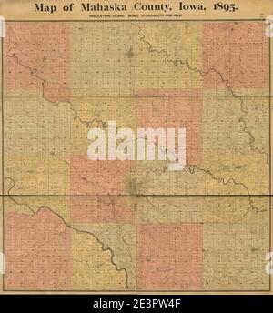 Map of Mahaska County, Iowa Stock Photo - Alamy