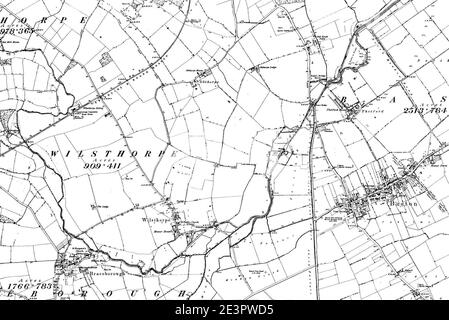 Map of Lincolnshire OS Map name 146-NW, Ordnance Survey, 1886-1897 ...