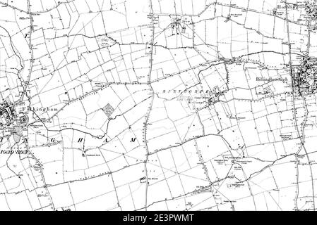 Map of Lincolnshire OS Map name 124-NW, Ordnance Survey, 1886-1897 ...