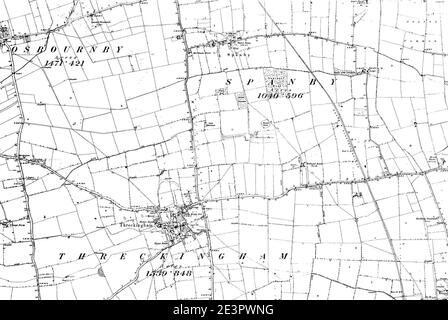 Map of Lincolnshire OS Map name 115-SW, Ordnance Survey, 1886-1897 ...