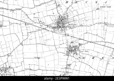 Map of Lincolnshire OS Map name 107-SE, Ordnance Survey, 1886-1897 ...
