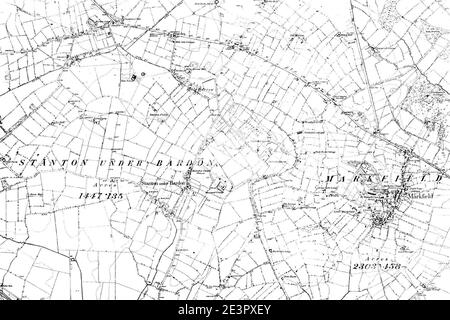 Map of Leicestershire OS Map name 024-NE, Ordnance Survey, 1884-1892 ...