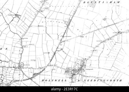 Map of Huntingdonshire OS Map name 019-NW, Ordnance Survey, 1889-1892 ...