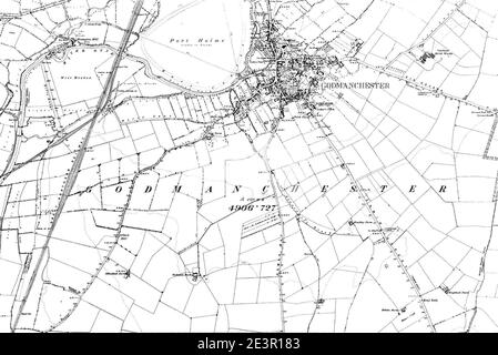 Map of Huntingdonshire OS Map name 022-SE, Ordnance Survey, 1889-1892 ...