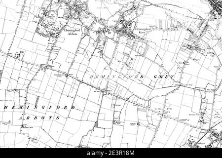 Map of Huntingdonshire OS Map name 022-SE, Ordnance Survey, 1889-1892 ...