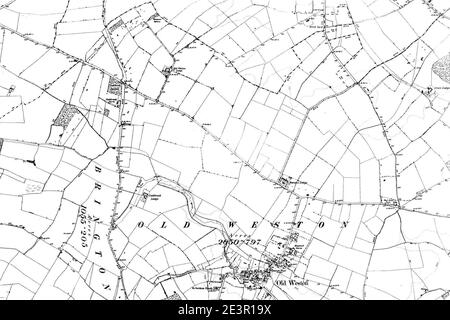 Map of Huntingdonshire OS Map name 012-NE, Ordnance Survey, 1889-1892 ...