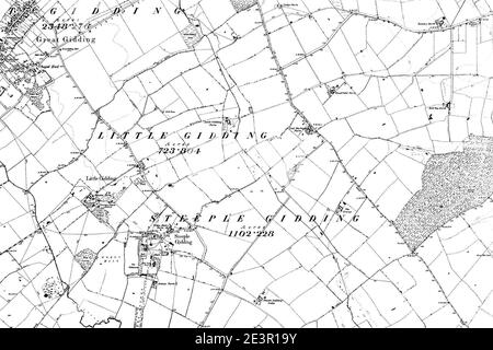 Map of Huntingdonshire OS Map name 013-SE, Ordnance Survey, 1889-1892 ...