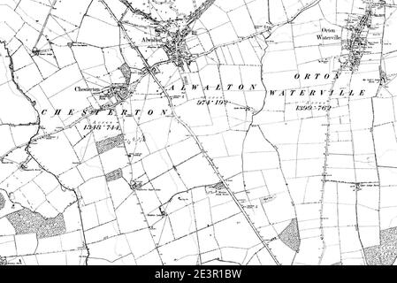 Map of Huntingdonshire OS Map name 005-SW, Ordnance Survey, 1889-1892 ...
