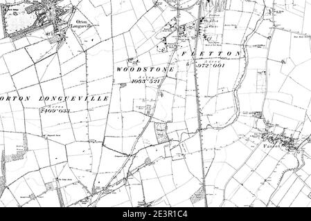 Map of Huntingdonshire OS Map name 005-SE, Ordnance Survey, 1889-1892 ...