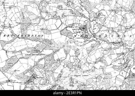 Map of Herefordshire OS Map name 021-SE, Ordnance Survey, 1884-1892 ...