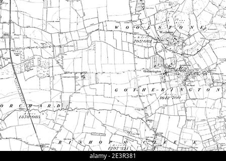 Map of Gloucestershire OS Map name 019-SW, Ordnance Survey, 1884-1894 ...