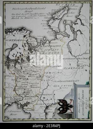 Map of European Russia in 1791 by Reilly 064 Stock Photo - Alamy