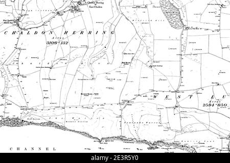 Map of Dorset OS Map name 054-NW, Ordnance Survey, 1888-1892 Stock ...