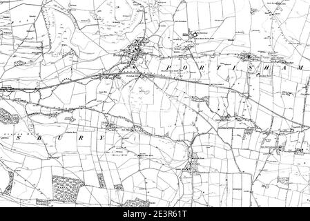 Map of Dorset OS Map name 046-SW, Ordnance Survey, 1888-1892 Stock ...