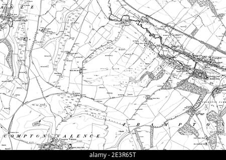 Map of Dorset OS Map name 039-NW, Ordnance Survey, 1888-1892 Stock ...
