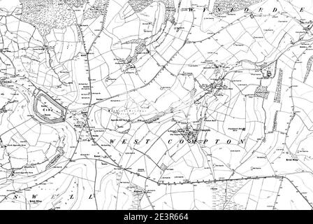 Map of Dorset OS Map name 039-NE, Ordnance Survey, 1888-1892 Stock ...