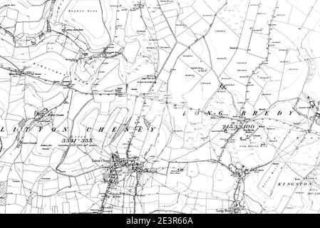 Map of Dorset OS Map name 039-NW, Ordnance Survey, 1888-1892 Stock ...