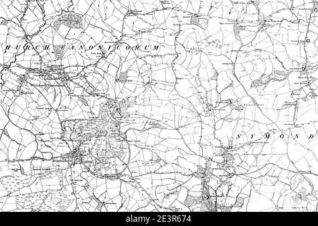 Map of Dorset OS Map name 037-SW, Ordnance Survey, 1888-1892 Stock ...