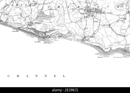 Map of Dorset OS Map name 037-SW, Ordnance Survey, 1888-1892 Stock ...