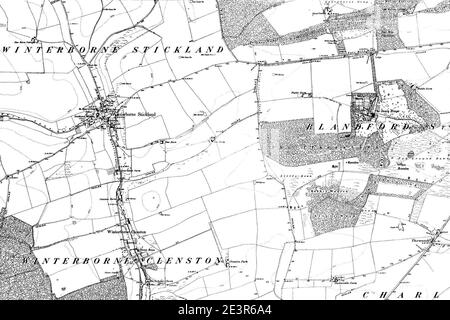 Map of Dorset OS Map name 024-NW, Ordnance Survey, 1888-1892 Stock ...