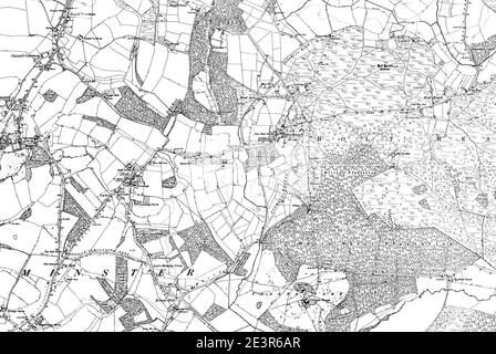 Map of Dorset OS Map name 026-SE, Ordnance Survey, 1888-1892 Stock ...