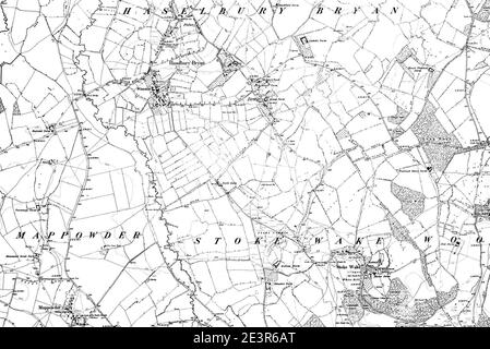 Map of Dorset OS Map name 023-SW, Ordnance Survey, 1888-1892 Stock ...