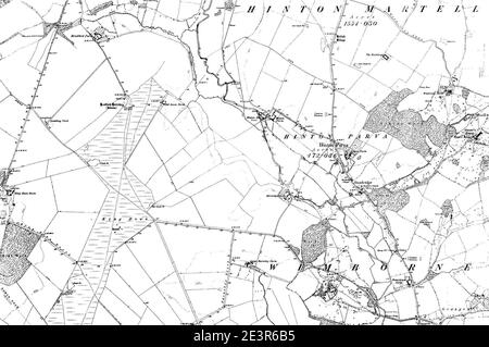 Map of Dorset OS Map name 025-NE, Ordnance Survey, 1888-1892 Stock ...