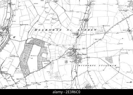 Map of Dorset OS Map name 032-NW, Ordnance Survey, 1888-1892 Stock ...