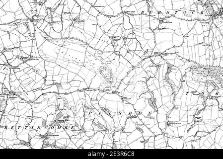 Map of Dorset OS Map name 028-SE, Ordnance Survey, 1888-1892 Stock ...