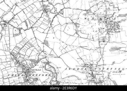 Map of Dorset OS Map name 014-SE, Ordnance Survey, 1888-1892 Stock ...