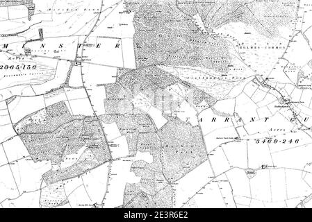 Map of Dorset OS Map name 014-SE, Ordnance Survey, 1888-1892 Stock ...