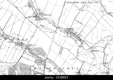 Map of Dorset OS Map name 015-NW, Ordnance Survey, 1888-1892 Stock ...
