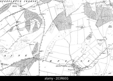 Map of Dorset OS Map name 014-SW, Ordnance Survey, 1888-1892 Stock ...