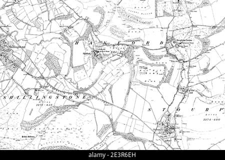 Map of Dorset OS Map name 014-NW, Ordnance Survey, 1888-1892 Stock ...