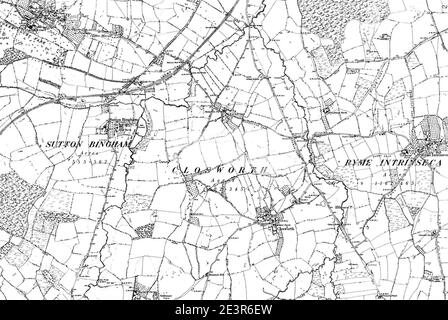 Map of Dorset OS Map name 011-SE, Ordnance Survey, 1888-1892 Stock ...