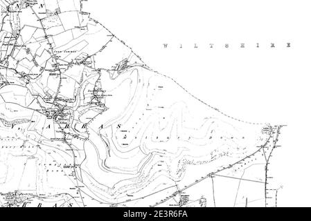 Map of Dorset OS Map name 008-NW, Ordnance Survey, 1888-1892 Stock ...